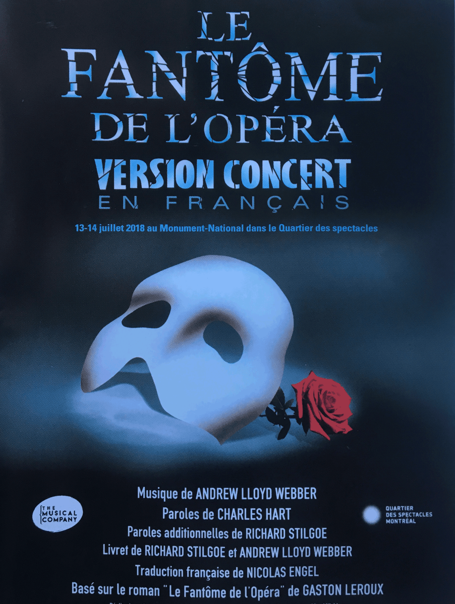 Première mondiale : Le fantôme de l’opéra en français ! – Mathis A ...